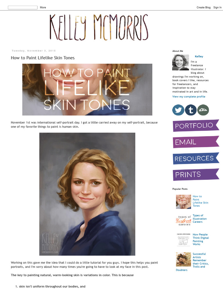 How to paint skin tones | PDF | Paintings | Human Skin Color