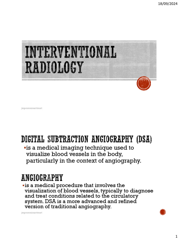 Interventional Radiology | PDF | Angiography | Stent
