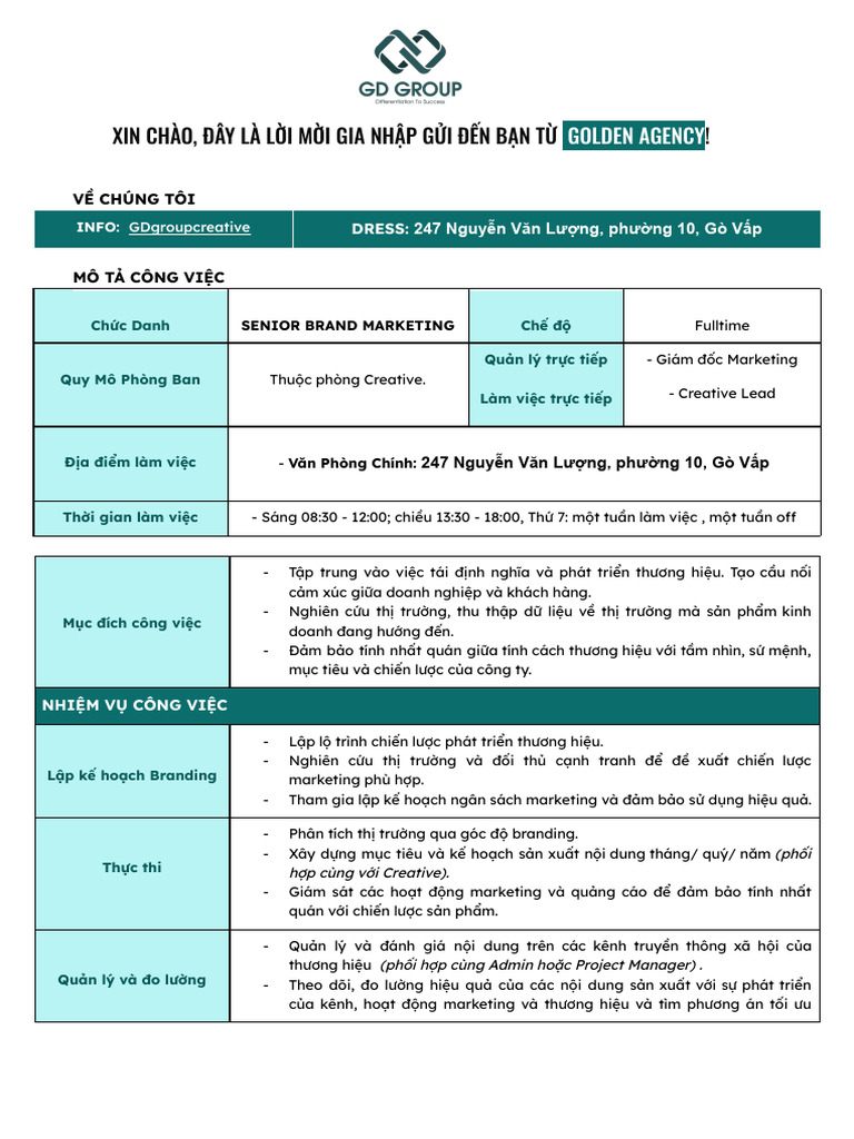 JD Brand Marketing Golden Agency | PDF