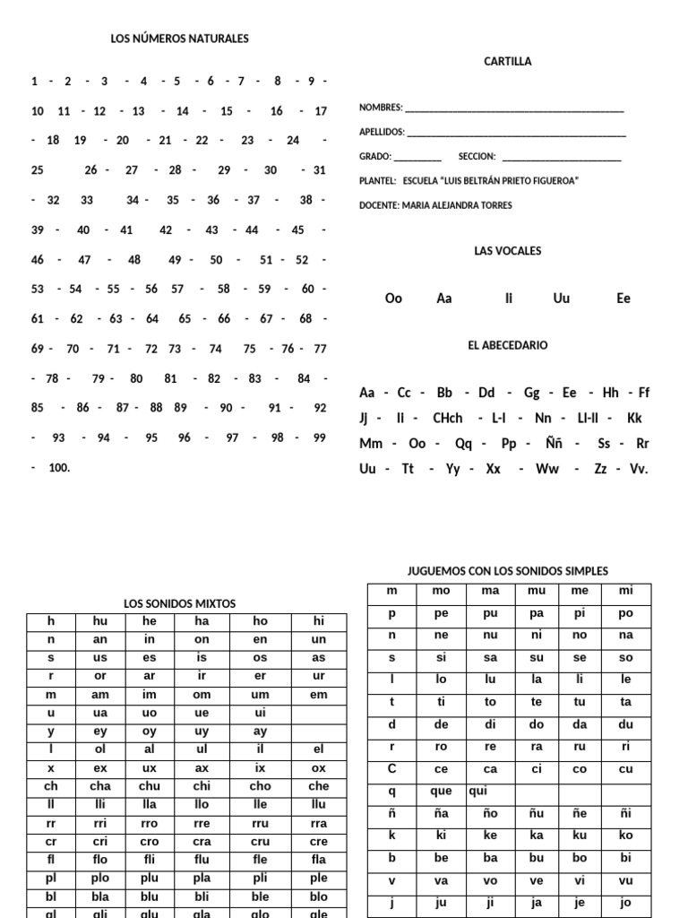 Cartilla 1 | PDF