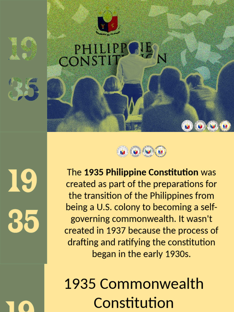 1935 Philippines Contitutions | PDF | President Of The Philippines ...