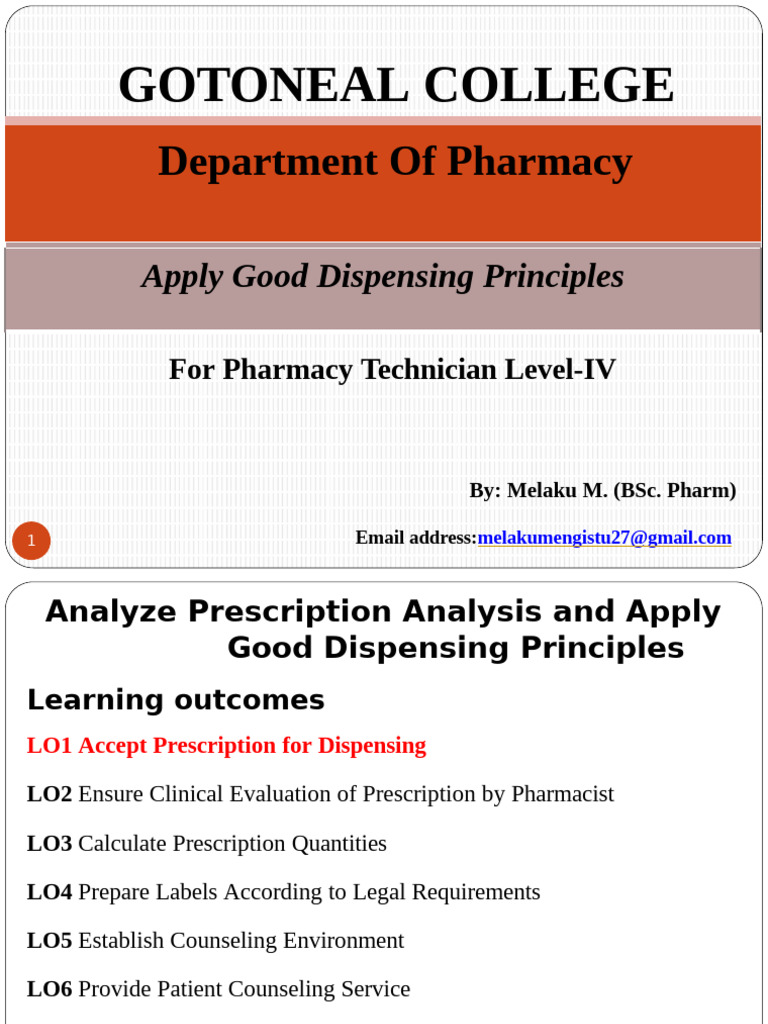 Pharmacy Technician Dispensing Guide | PDF | Medical Prescription ...