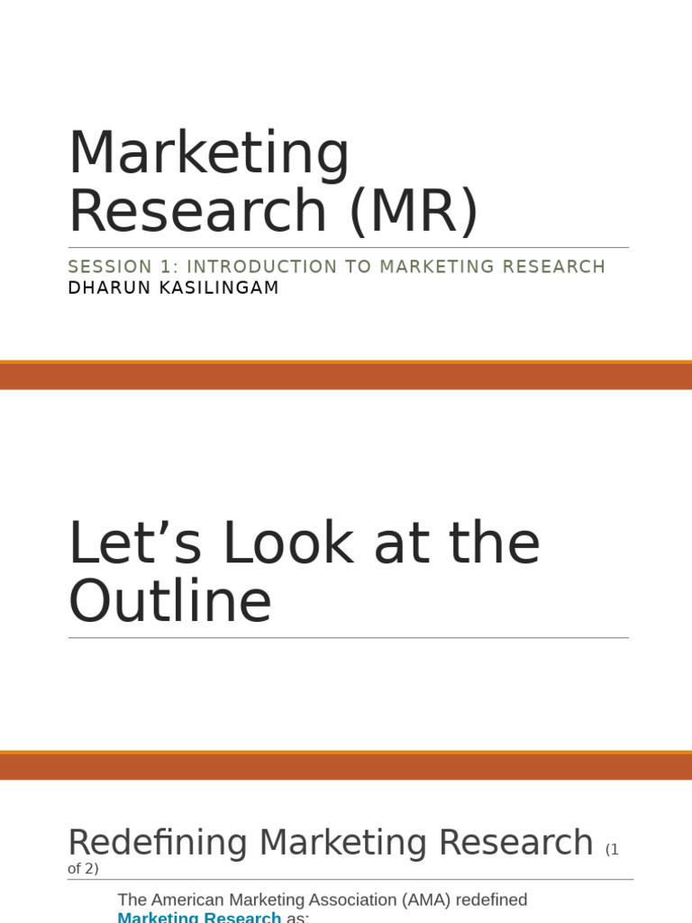 Session 1 Introduction To Marketing Research | PDF | Marketing Research ...