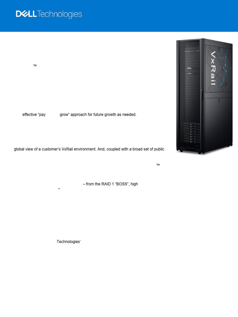 h16763 Vxrail Spec Sheet | PDF | Cloud Computing | Computer Cluster