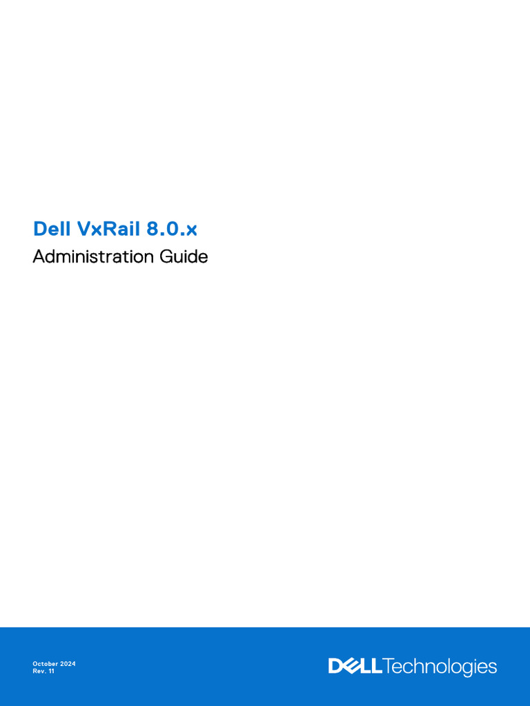 Vxrail 80 Adminguide | PDF | Computer Cluster | Computer Network