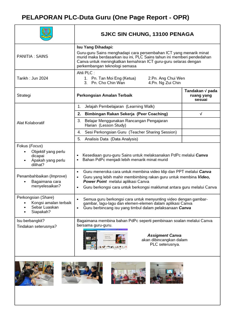 Laporan PLC Sains 2024 | PDF