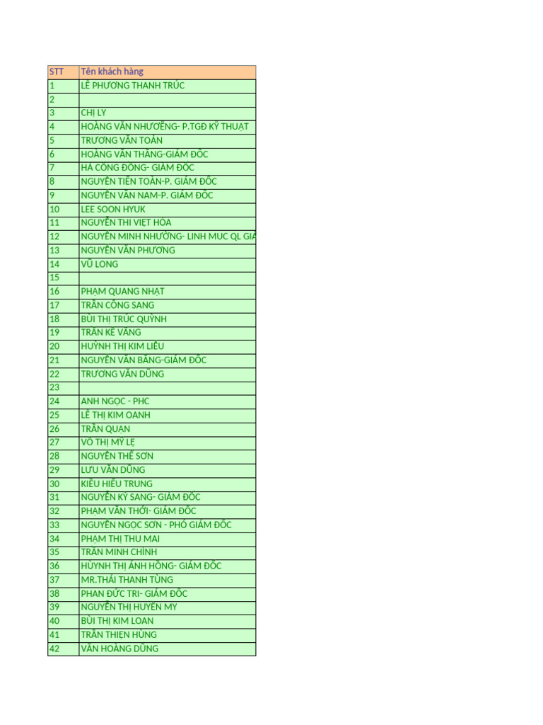 Data khach hang mua xe hoi | PDF