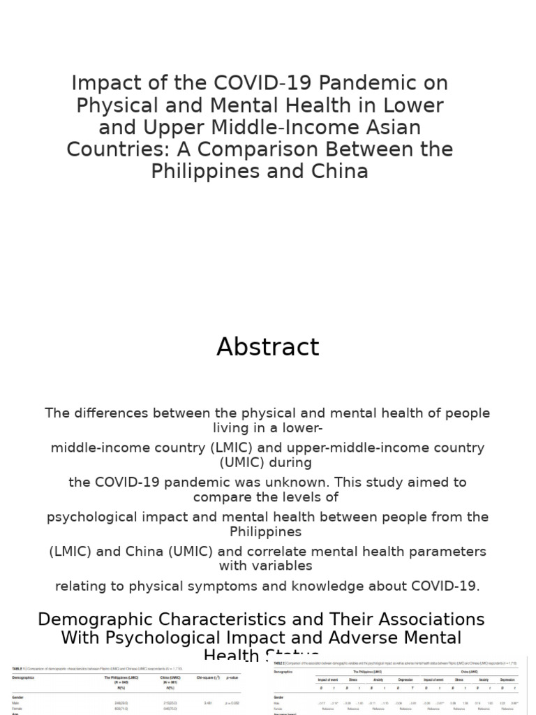 comparative research | PDF | Mental Health | Developing Country