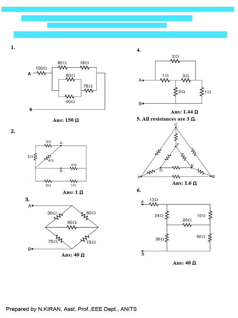 Equivalent R-L-C Sums - Watermark | PDF | Series And Parallel Circuits | Electrical Resistance ...