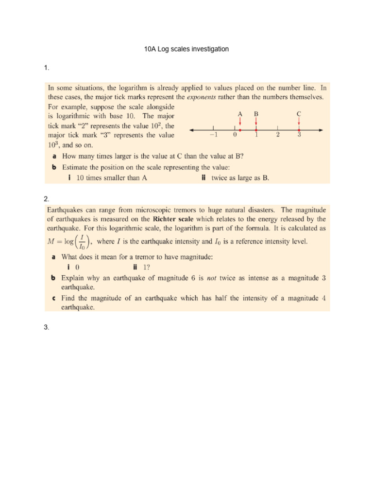 10A Log scales investigation | PDF