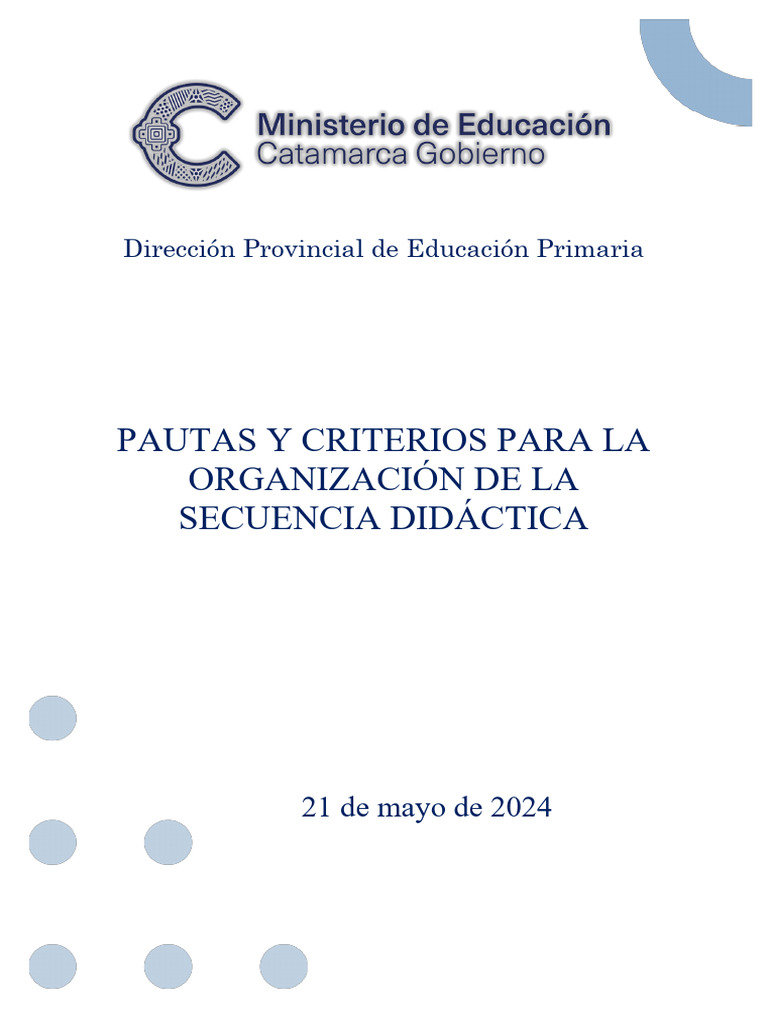 01 - Secuencia Didactica - Orientaciones 2024 | PDF | Evaluación | Enseñando