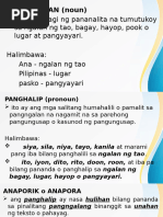 Panghalip Bilang Panuring | PDF