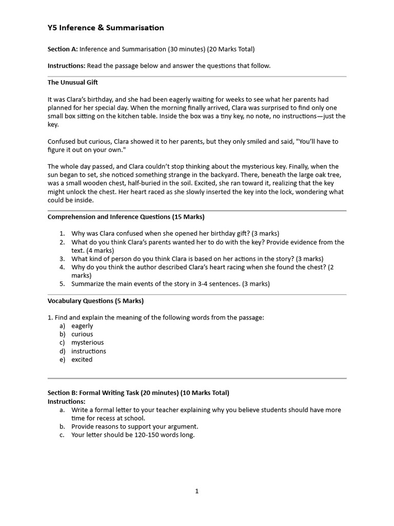 Inference and Summarization | PDF | Argument | Learning