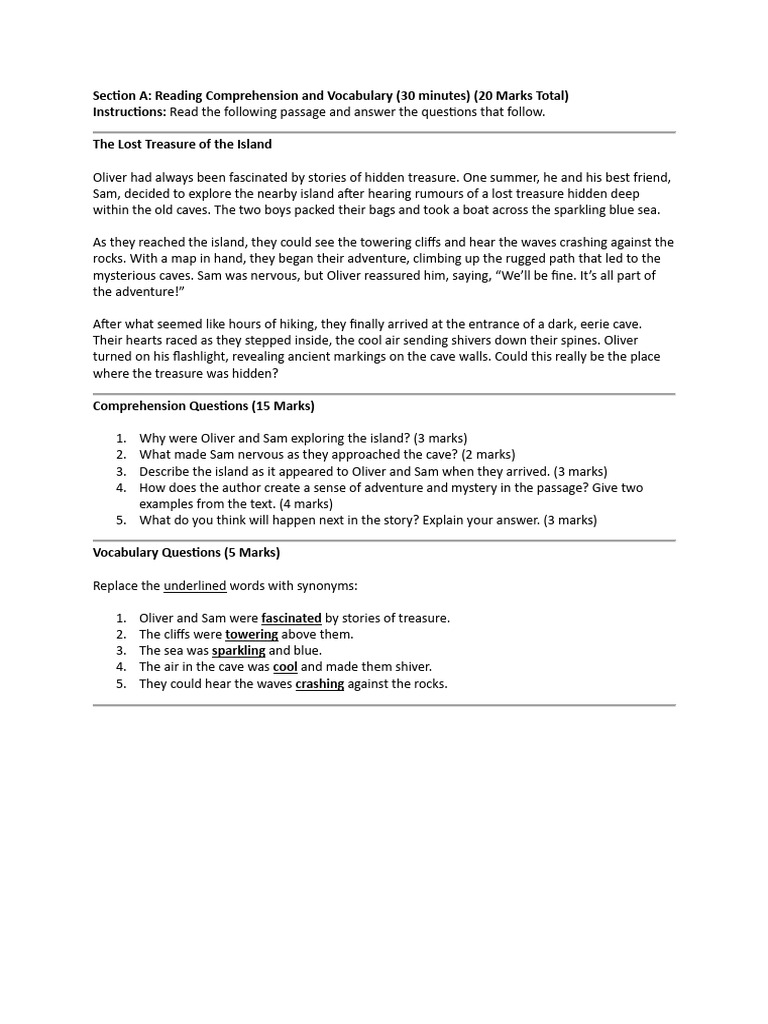 Y5 Reading Comprehension | PDF