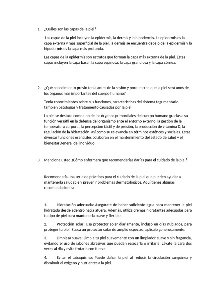 Sistema Tagumentario Sesion1 | PDF | Piel | Sistema tegumentario