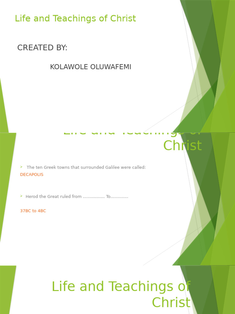 Life and Teachings of Christ Revisions | PDF | Jesus | Ministry Of Jesus