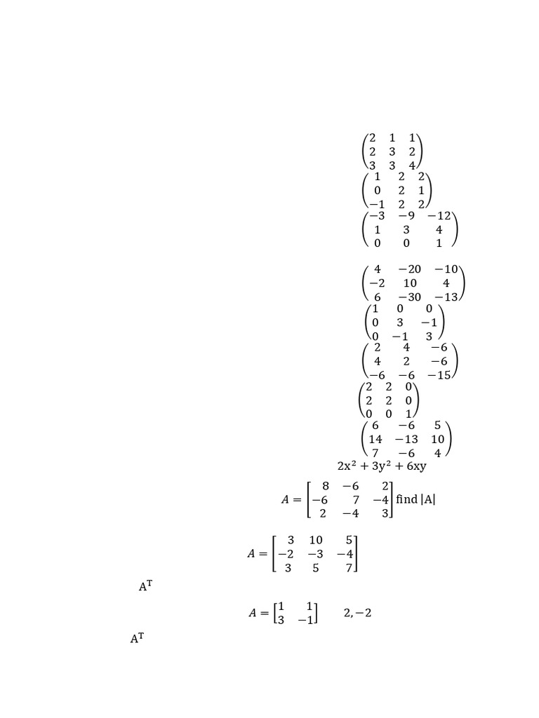 Matrices and Calculus UNIT-1 Matrices Worksheet - 1 | PDF | Eigenvalues And Eigenvectors ...