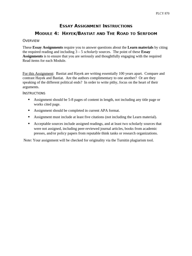 Module 4 Essay Assignment Instructions - 0CtY2fs | PDF