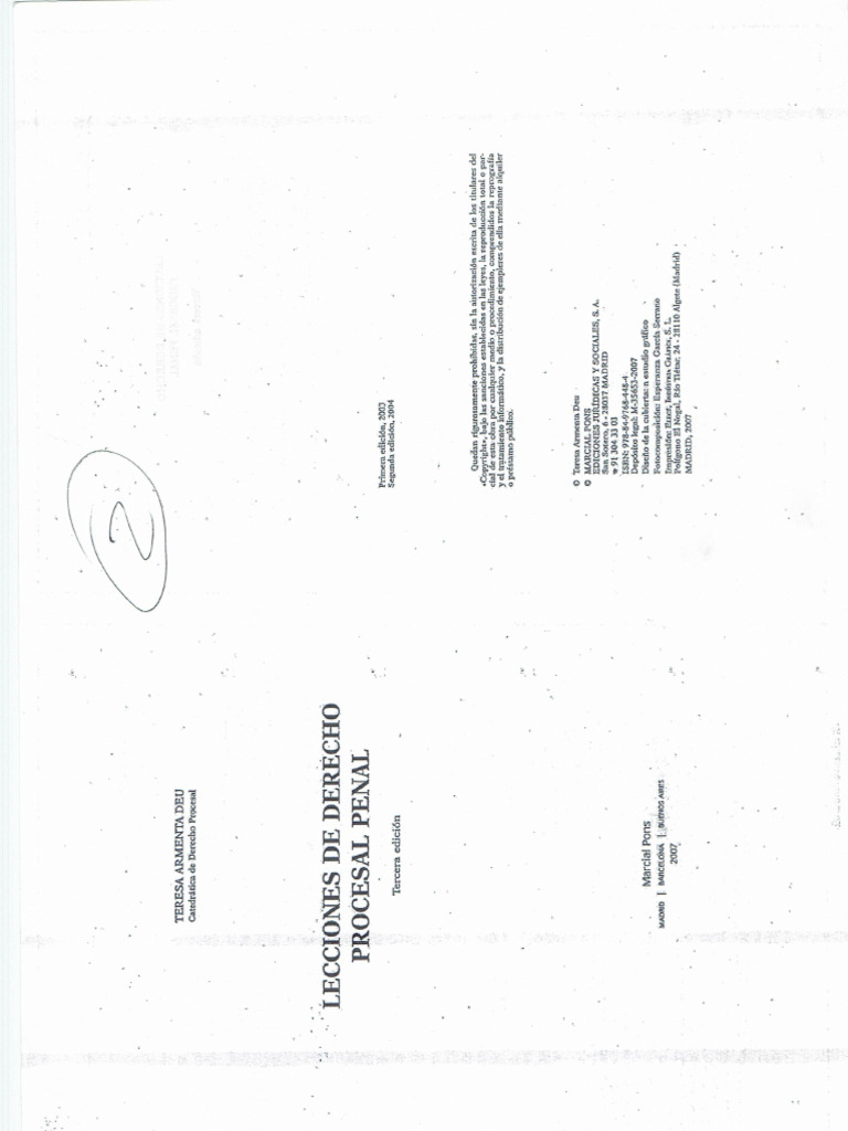 Armenta Teresa Lecciones De Derecho Procesal Penal Pdf