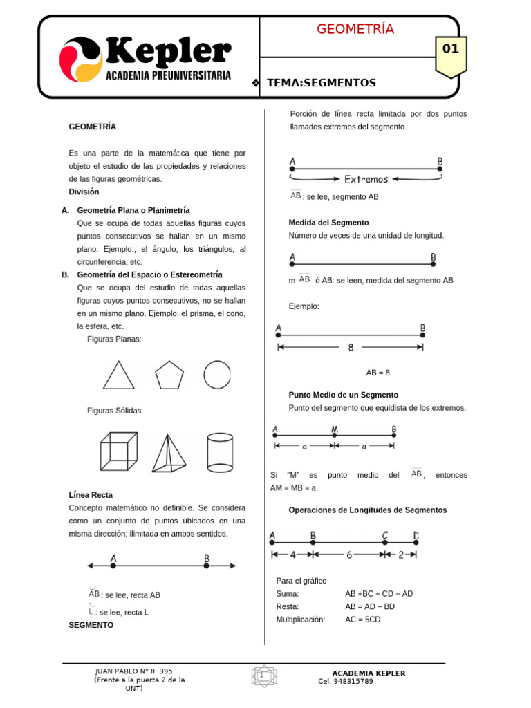 Compendio de Geometria Basicoooo Parte 1 | PDF | Triángulo | Ángulo
