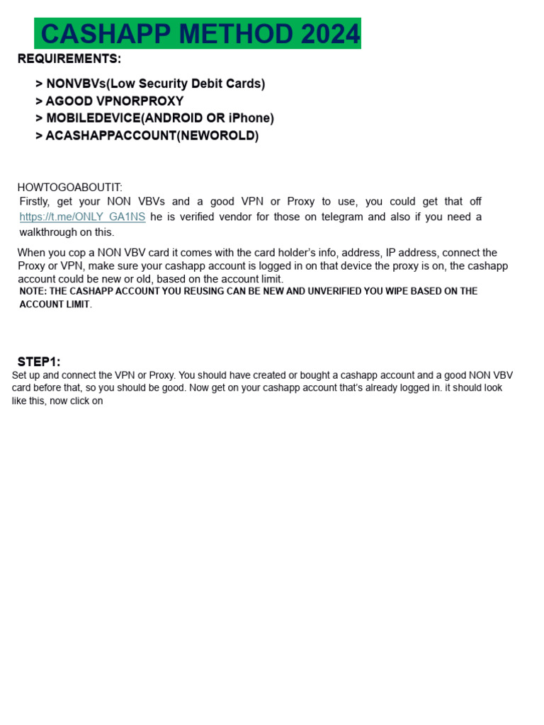 Only - Ga1ns Cashapp Method | PDF | Cyberspace | World Wide Web