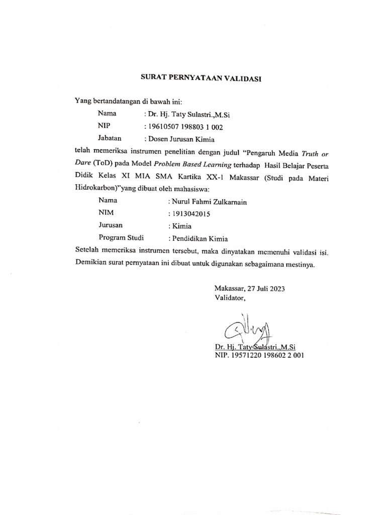 Surat Validator | PDF