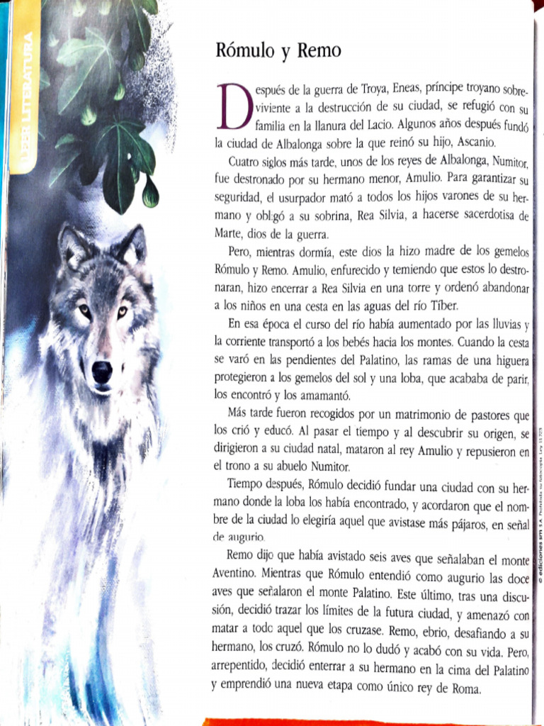 Mito Romano Rómulo y Remo | PDF | Romulus y Remus | Religión romana antigua