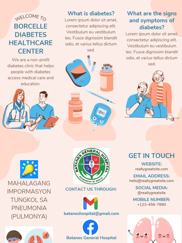 Blue Orange Creative Diabetes Trifold Brochure | PDF