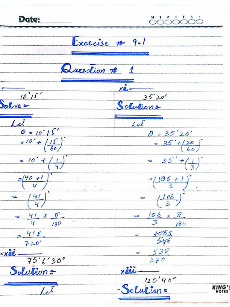 Math Ex 9 Complete-1 | PDF