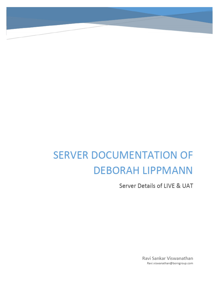 Server Documentation Deborah Lippmann | PDF | Networking | Internet & Web