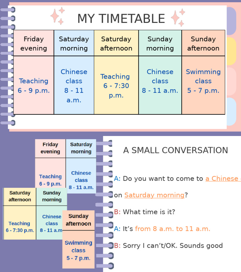 My Timetable | PDF | Language Arts & Discipline