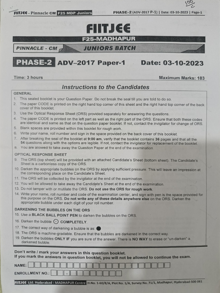 Phase 2 Adv (3-10-2023) 2 Papers | PDF | Force | Friction