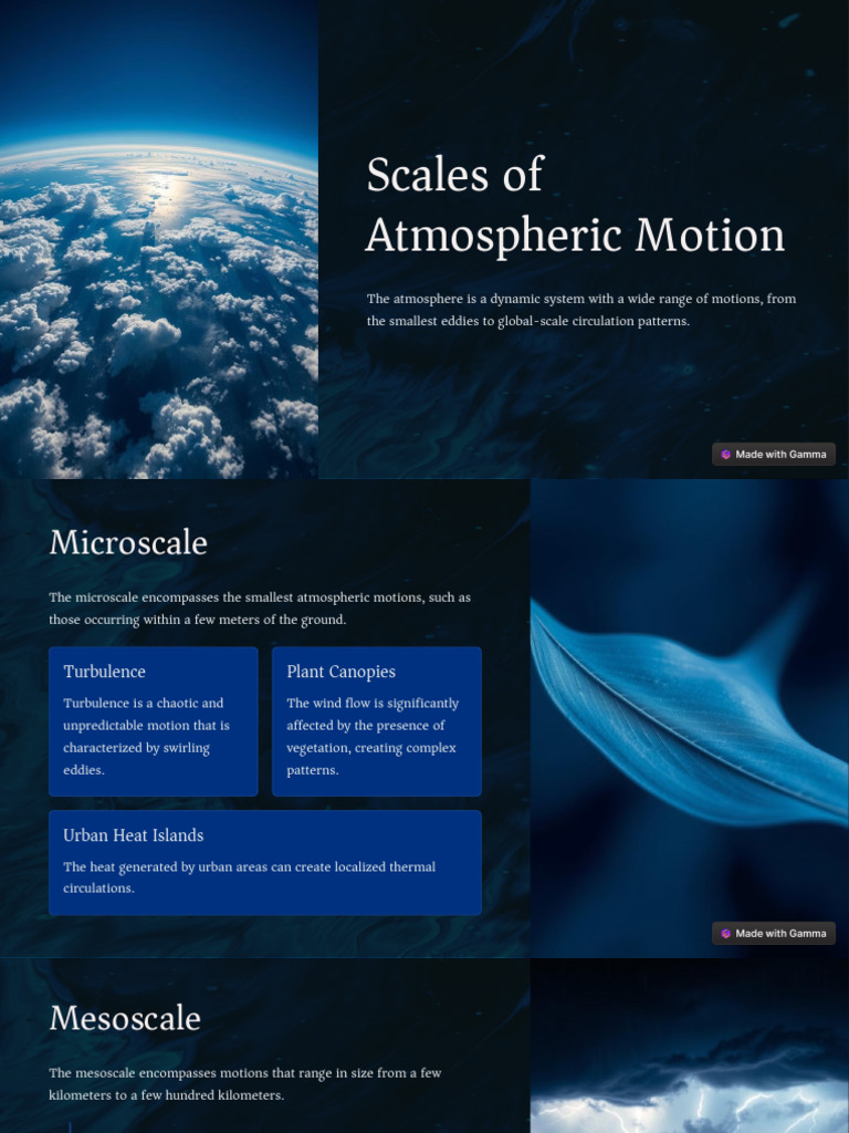 ACOL - Scale of Atmospheric Motion and Thermal Circulation | PDF ...