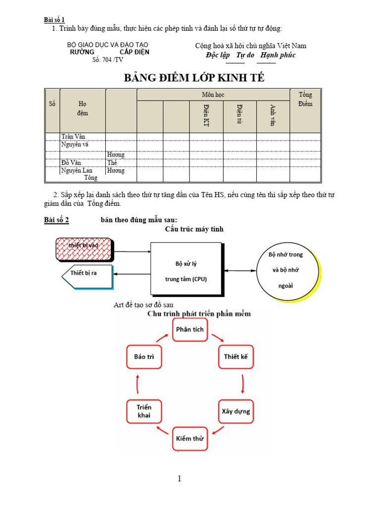 Bai Tap 4 Ve Table Va Illustration | PDF