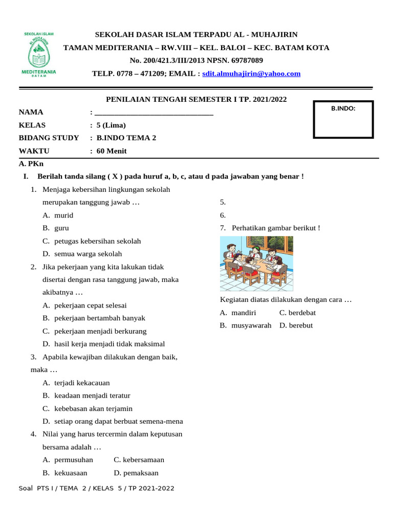 Bindo Tema 2 PTS 1 | PDF
