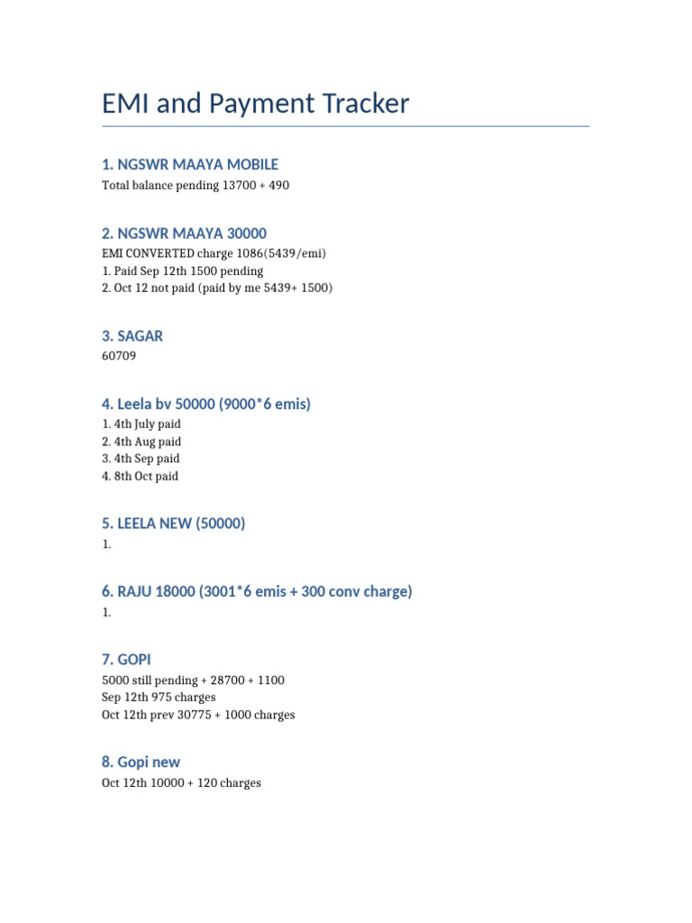 EMI_Payment_Tracker (1) | PDF