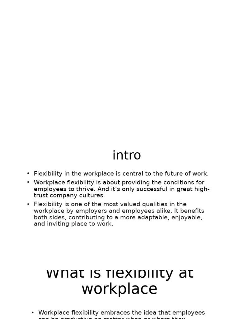 Future of Workplace Flexibility Explained | PDF | Employment | Business