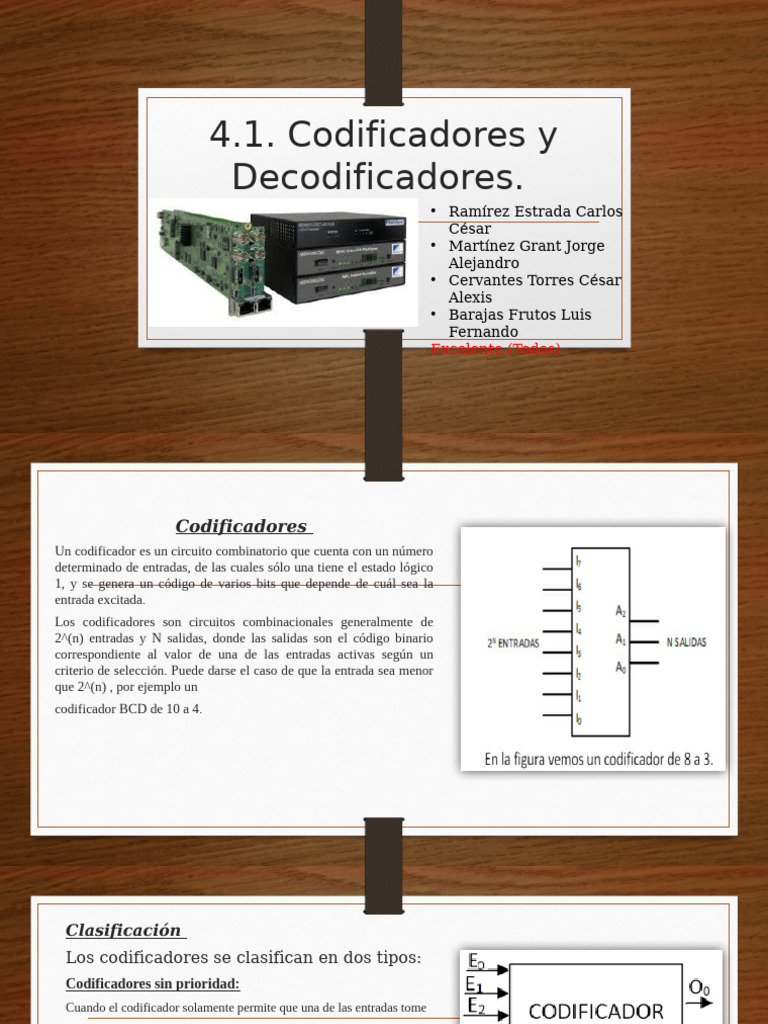 Codificadores y Decodificadores en Electrónica | PDF | De entrada y ...