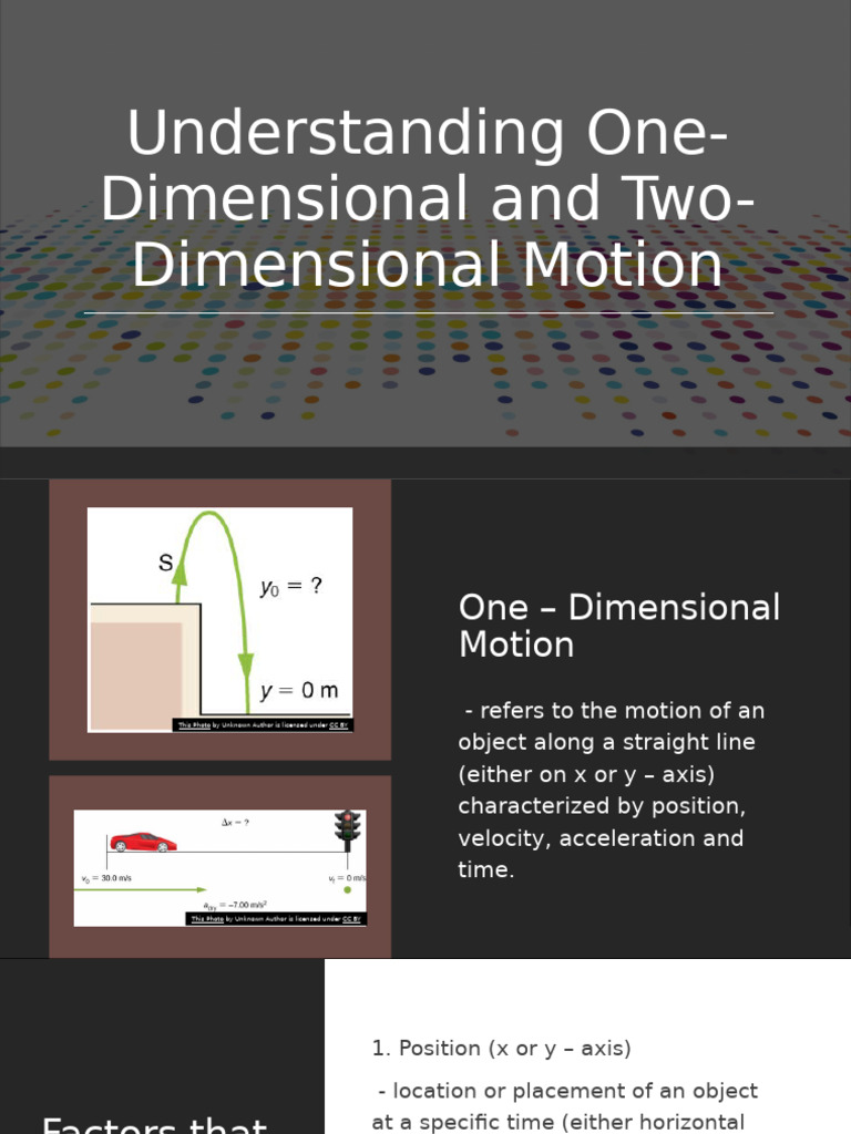One-Dimensional vs Two-Dimensional Motion | PDF | Acceleration | Velocity