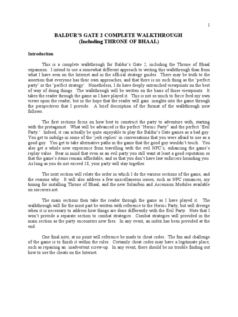 BG2 Walkthrough | PDF | Role Playing Games | Dungeons & Dragons