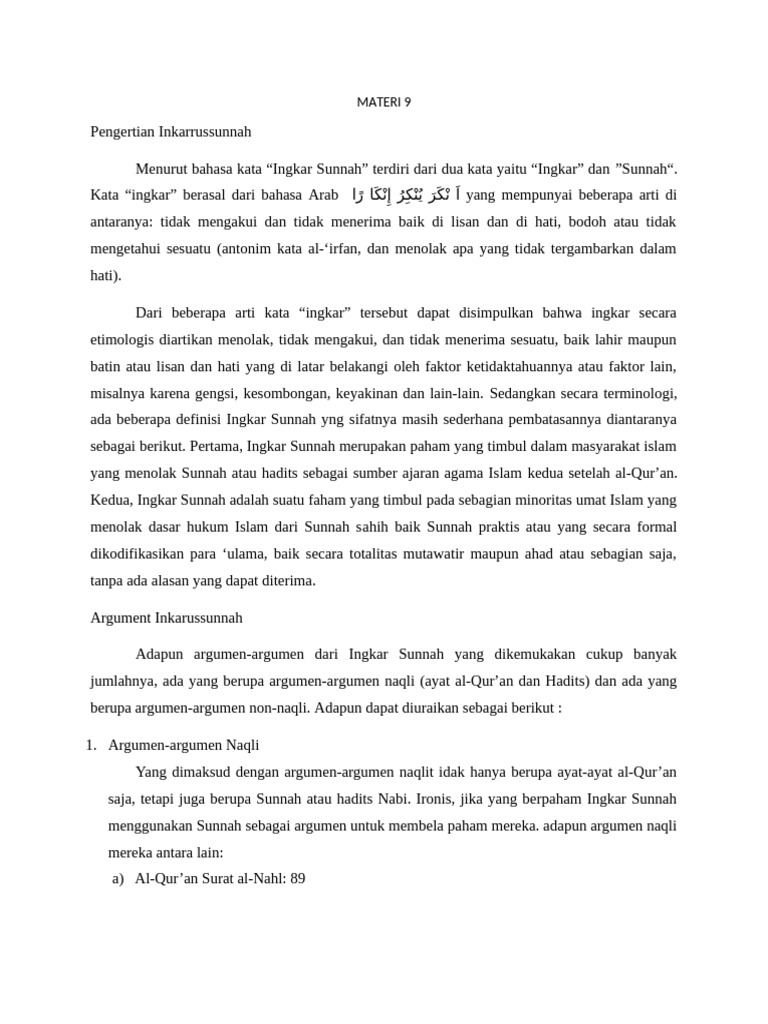 Materi 9 SH | PDF
