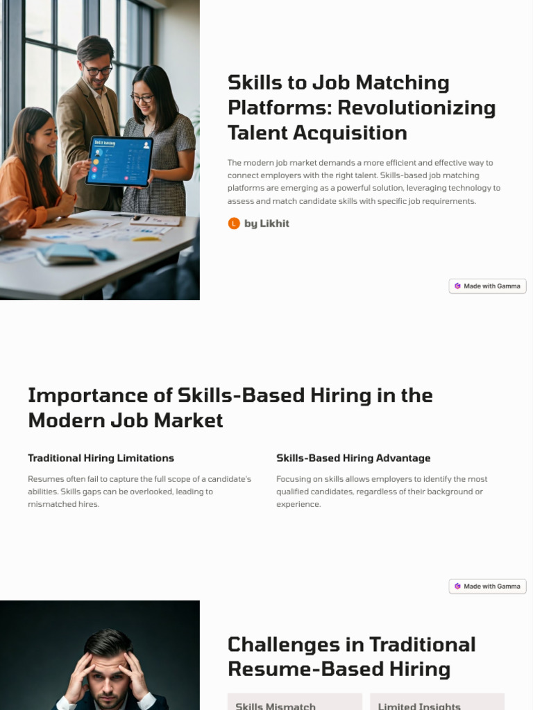 Skills to Job Matching Platforms Revolutionizing Talent Acquisition | PDF | Recruitment | Résumé