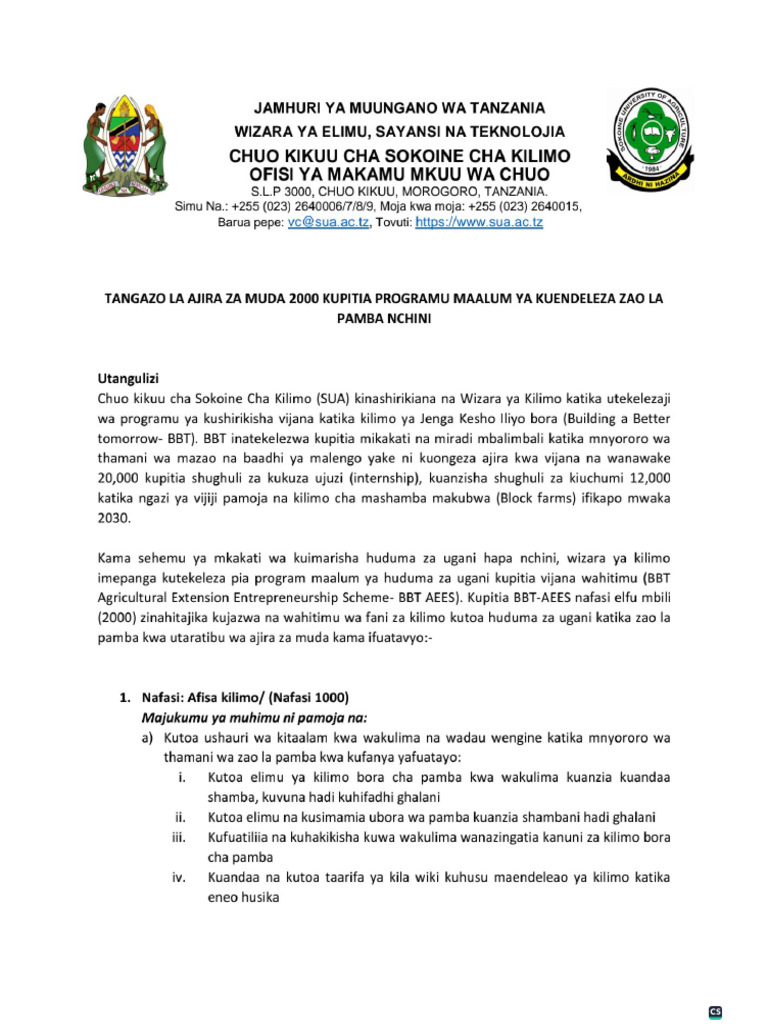 TANGAZO - PAMBA - Sept-Final | PDF