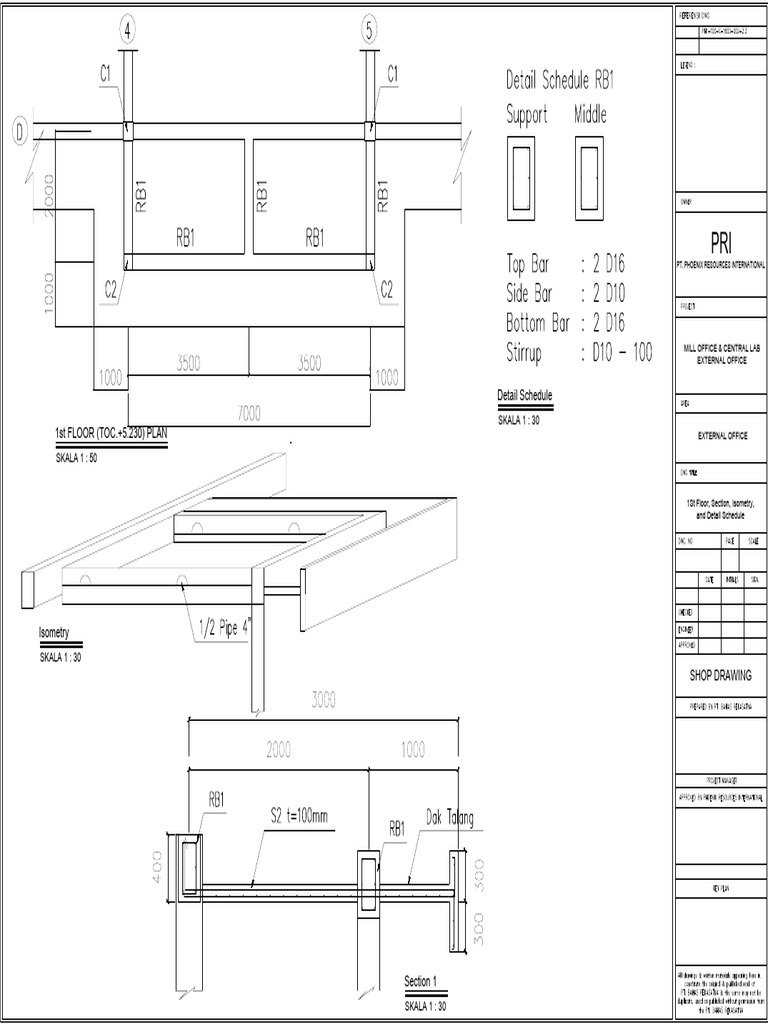External Terrace Shop Drawing | PDF