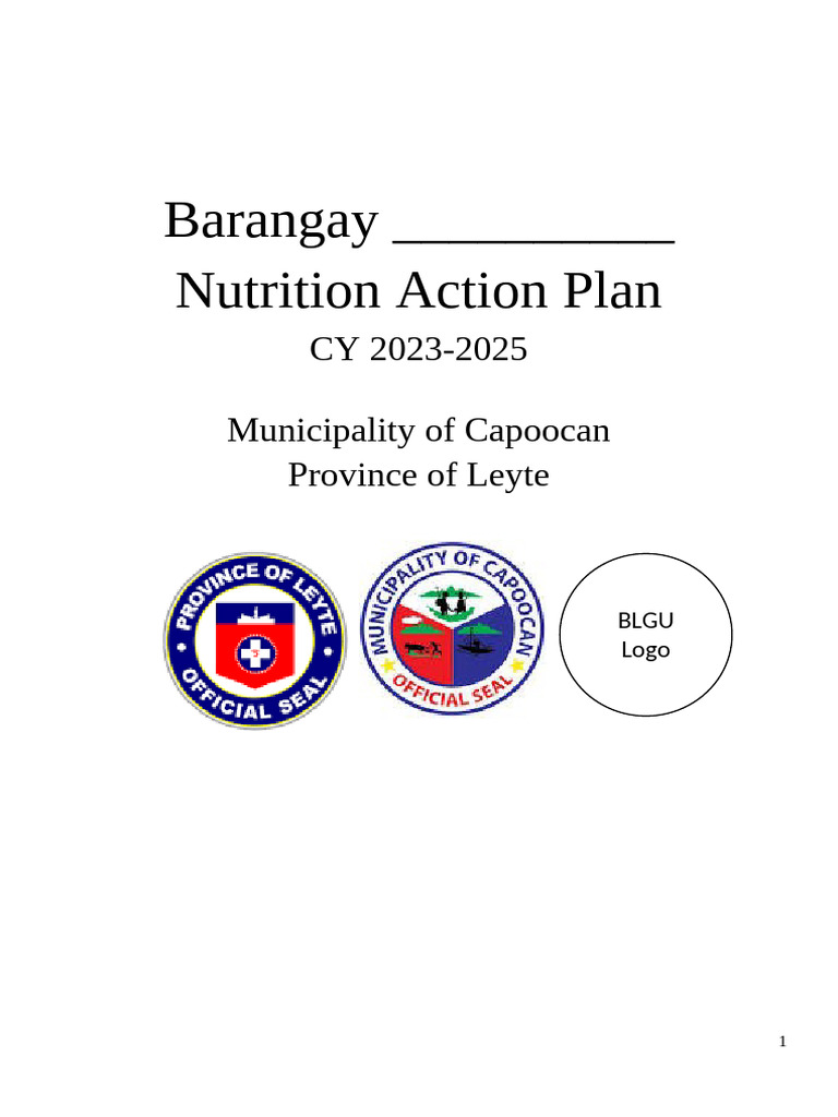 BNAP Template With PBG Indicators | PDF | Malnutrition | Human Nutrition
