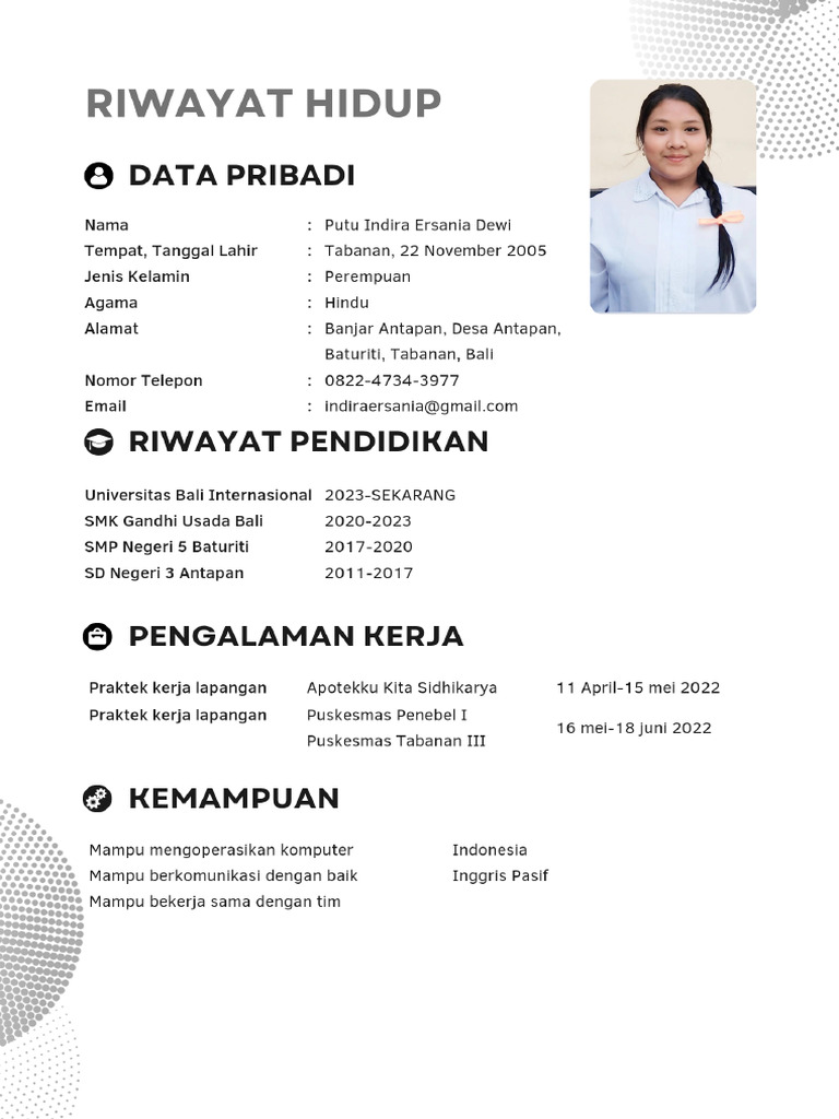 CV Indira Ersania | PDF