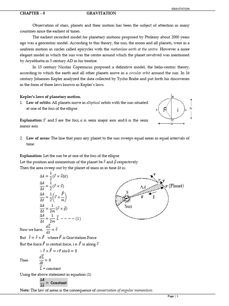 Gravitation Pu | PDF | Force | Orbit