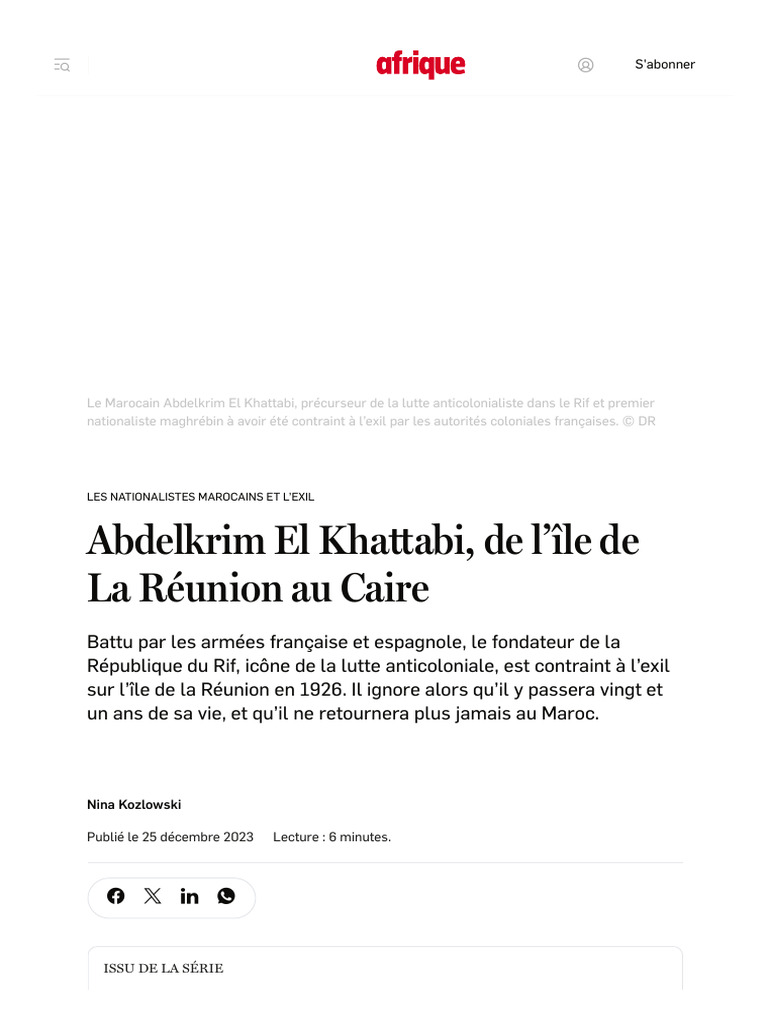 Abdelkrim El Khattabi : Exil et héritage | PDF | Maroc