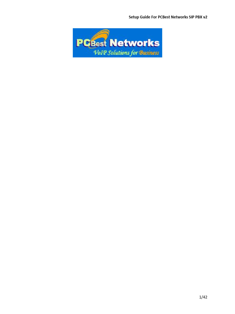 setup-guidePCBest V2 | PDF | Session Initiation Protocol | Call Centre