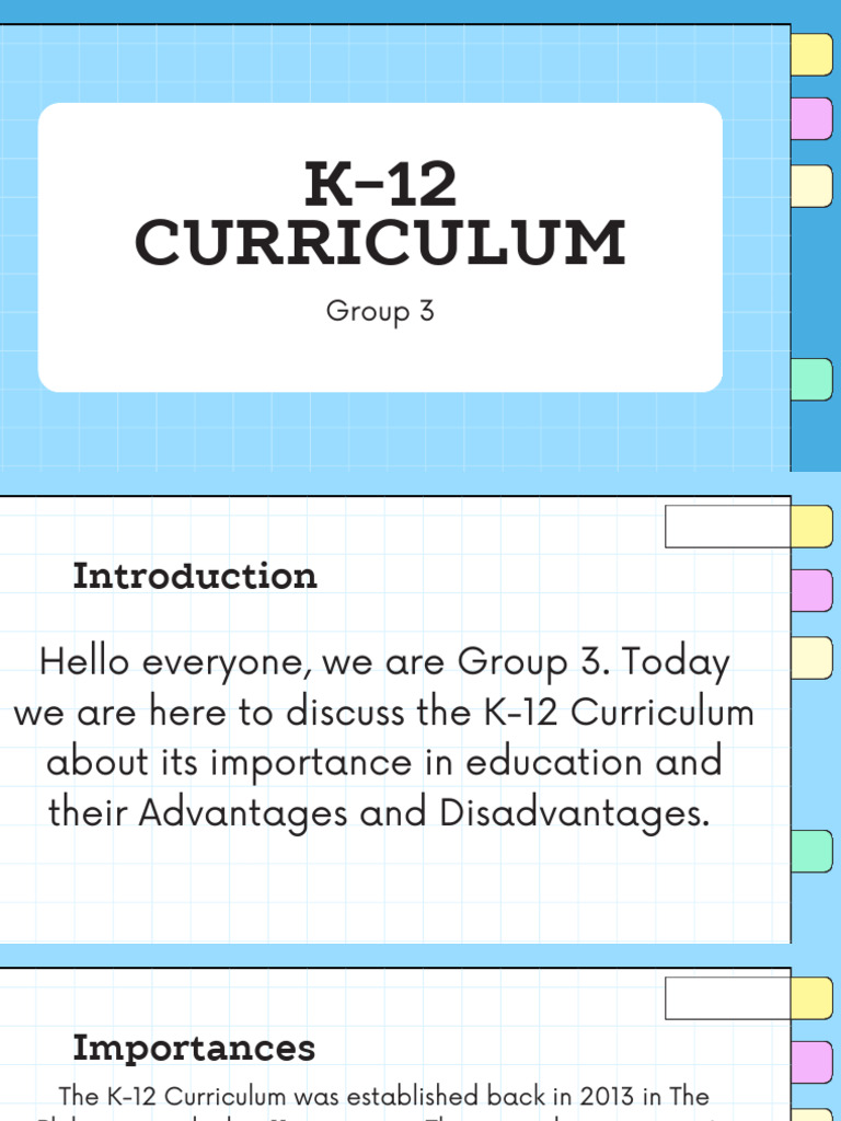 K-12 Curriculum Group 3 | PDF | Curriculum